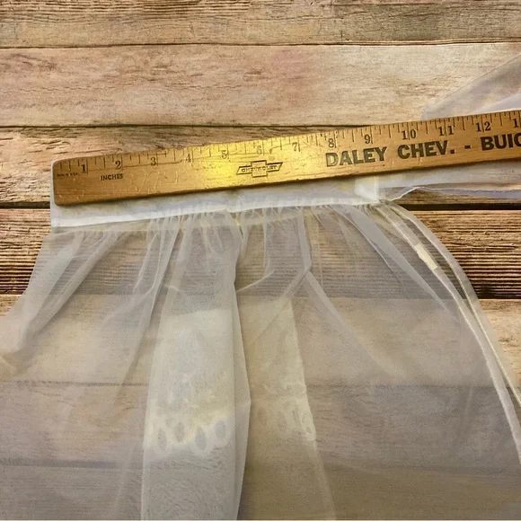 Unbranded | Kitchen | Vintage Lace Sheer Chiffon Fancy Half Apron Nwot ...